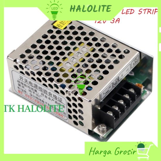 Jual Trafo DC 12 Volt 3A / Trafo LED Strip / Power Supply / Adaptor 12 ...