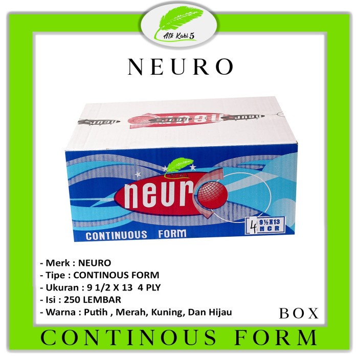 Jual NEURO - Continous Form K 4 Ply 9 1/2 x 13 - Folio - NCR - Box ...