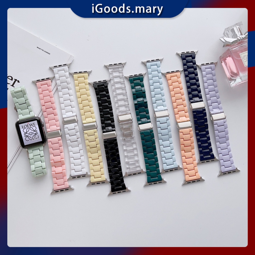 Jual iWatch Strap Acrylic Watch Band 49 45 44 mm for Apple Watch 42 41 ...