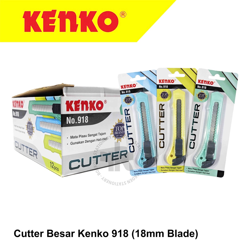 Jual Kenko Cutter Besar 918 (18mm) Blister Pack | Shopee Indonesia