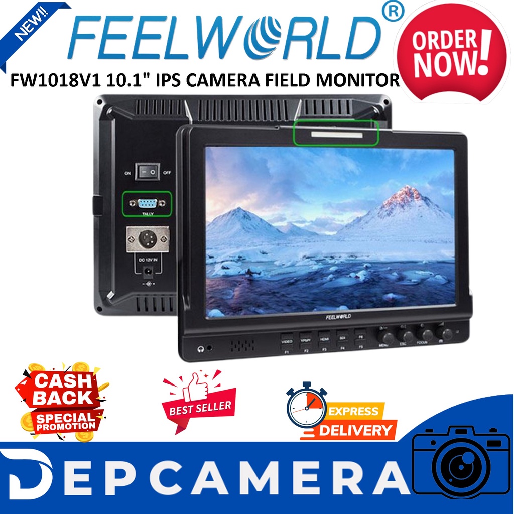 Jual FEELWORLD FW1018V1 10.1" IPS CAMERA FIELD MONITOR | Shopee Indonesia