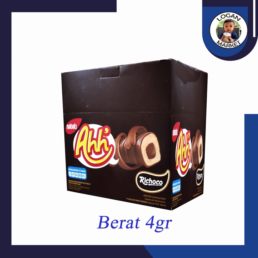 Jual Nabati Ahh All Variant Richeese Cheese Keju Richoco Coklat Isi 20Pcs 4gram 4 gram | Shopee ...