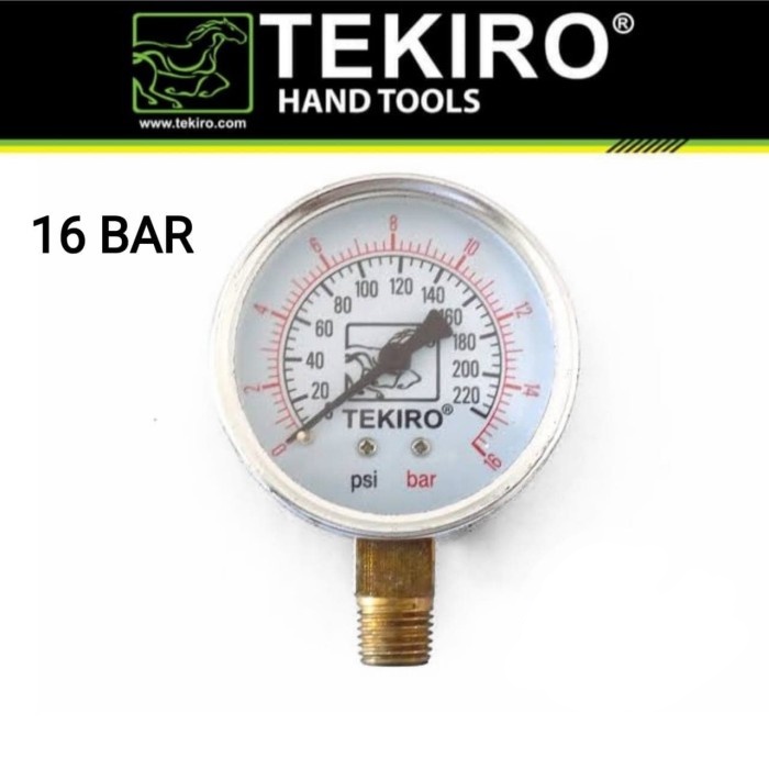 Jual Manometer Alat Ukur Tekanan Angin 16 Bar 2.5" Air Pressure Gauge ...