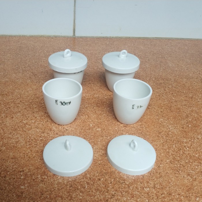 Jual 10ml Porcelain Ceramic Crucible Keramik Porselin Chemical ...