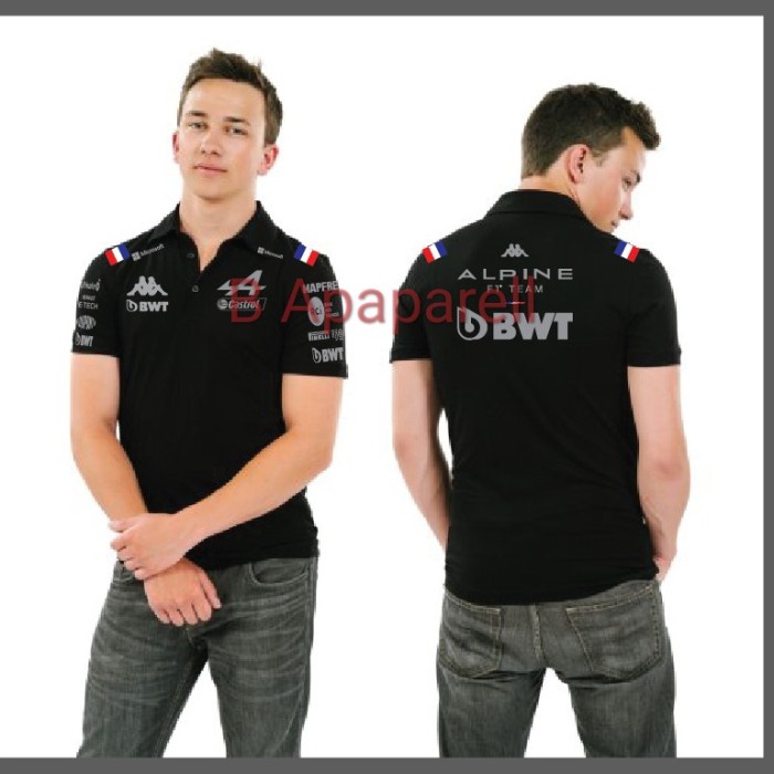 Jual Polo Shirt - Kaos Kerah BWT Alpine Team F1 | Shopee Indonesia