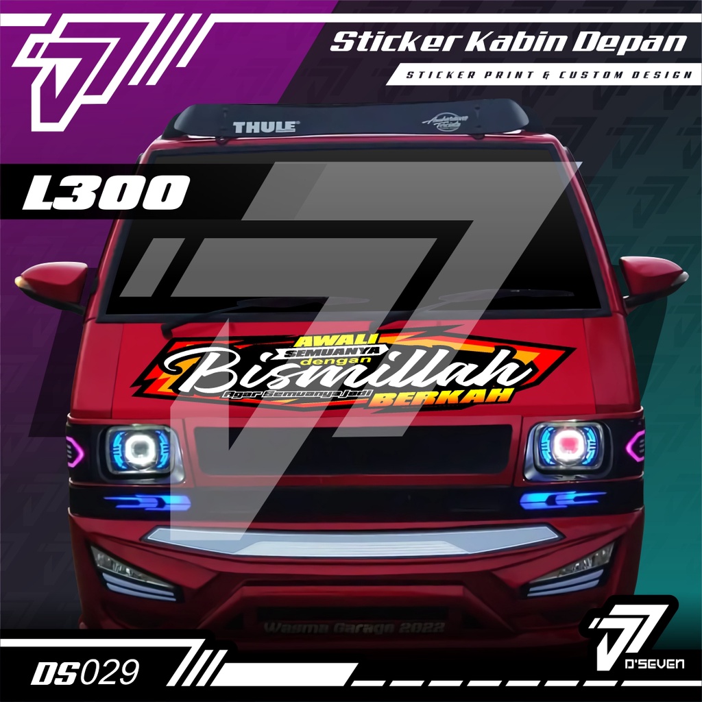 Jual Stiker Decal BISMILLAH Variasi Kabin Depan All Pick Up L300 ...