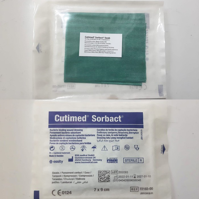 Jual Cutimed Sorbact Swab 7x9 Cm BSN | Shopee Indonesia