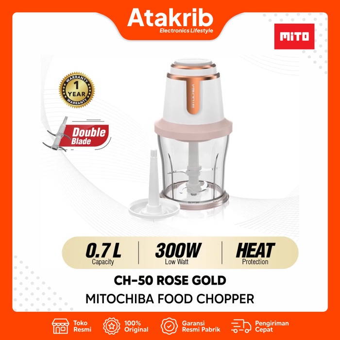 Jual MITOCHIBA FOOD CHOPPER CH-50 ROSE GOLD / CH50 - 0.7 Liter | Shopee ...