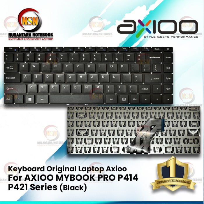 Jual Keyboard Original Laptop AXIOO MYBOOK PRO P414 P421 (Black ...