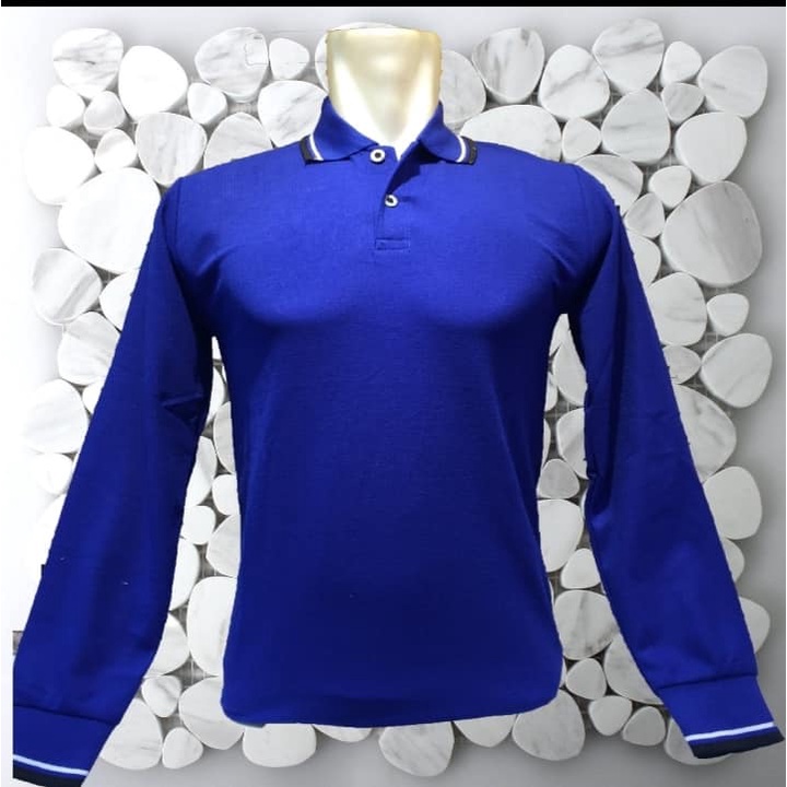 Jual BIRU BENHUR LIST - Kaos kerah FO LIST Lengan Panjang / kaos kerah ...