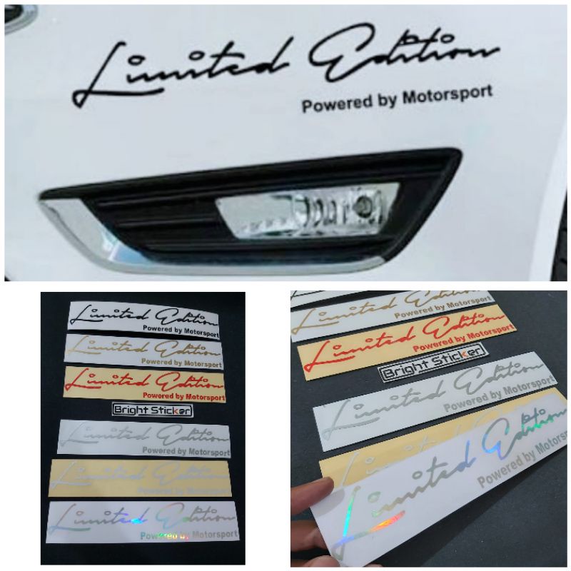 Jual STICKER LIMITED EDITION POWERED BY MOTORSPORT STICKER MOBIL MOTOR ...