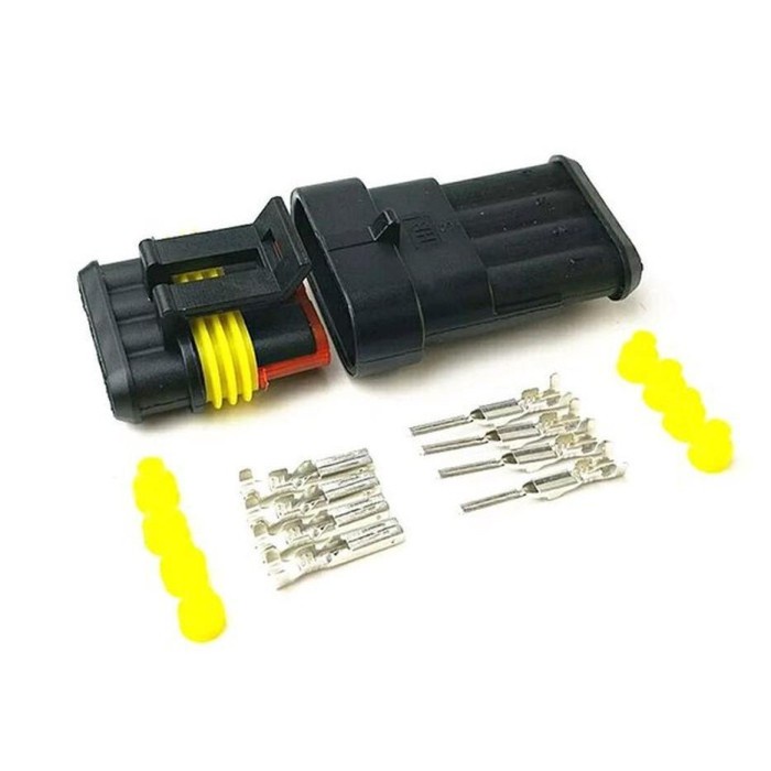 Jual Soket Konektor 4P Kabel Anti Air 4 Pin Socket Waterproof Connector ...