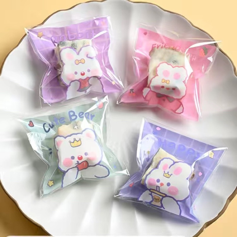 Jual PLASTIK PACKING COOKIES LUCU ALA JEPANG 10 x 10 cm KEMASAN KUE ...