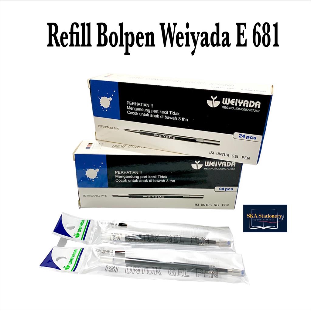 Jual Refill / Isi Bolpen / Pulpen / Ballpoint Weiyada E681 (Pcs ...