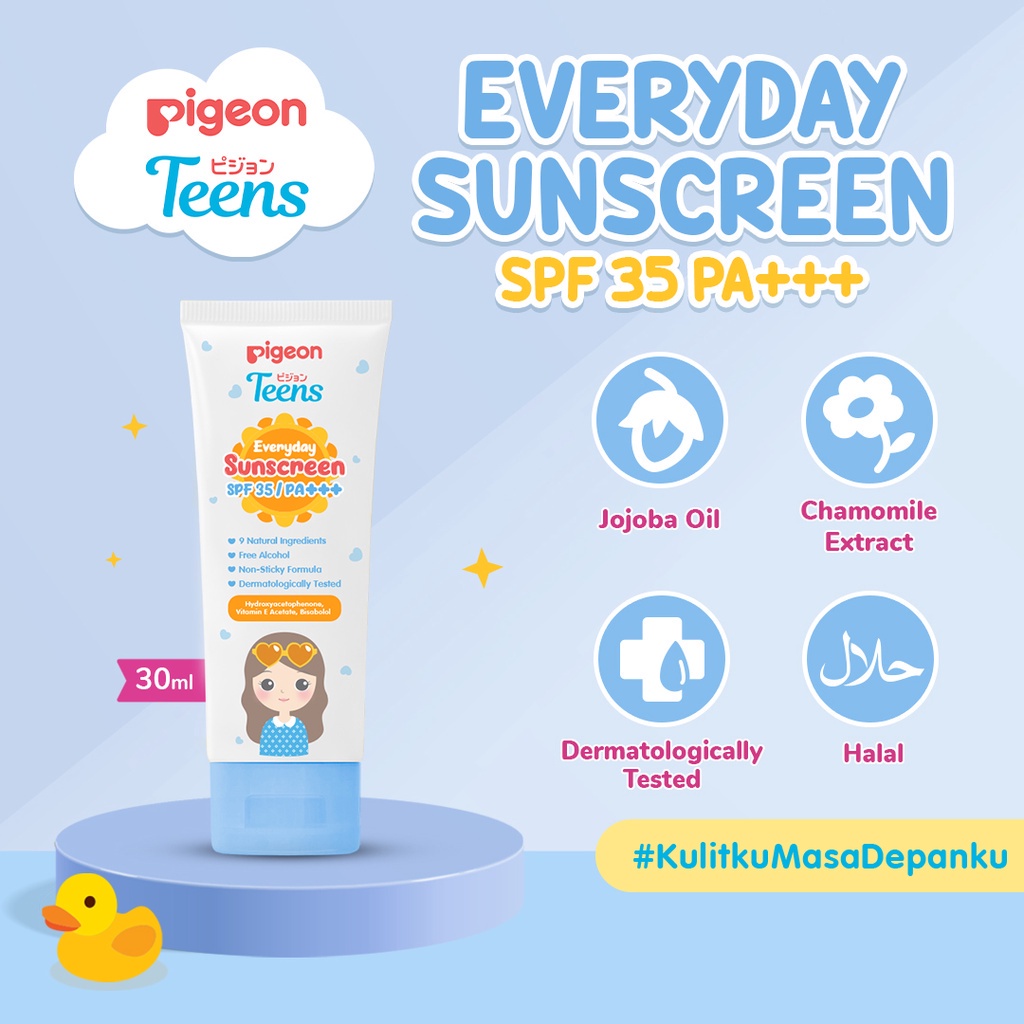 Jual Laamiahijab PIGEON TEENS Everyday Sunscreen SPF 35/PA+++ 30ml ...