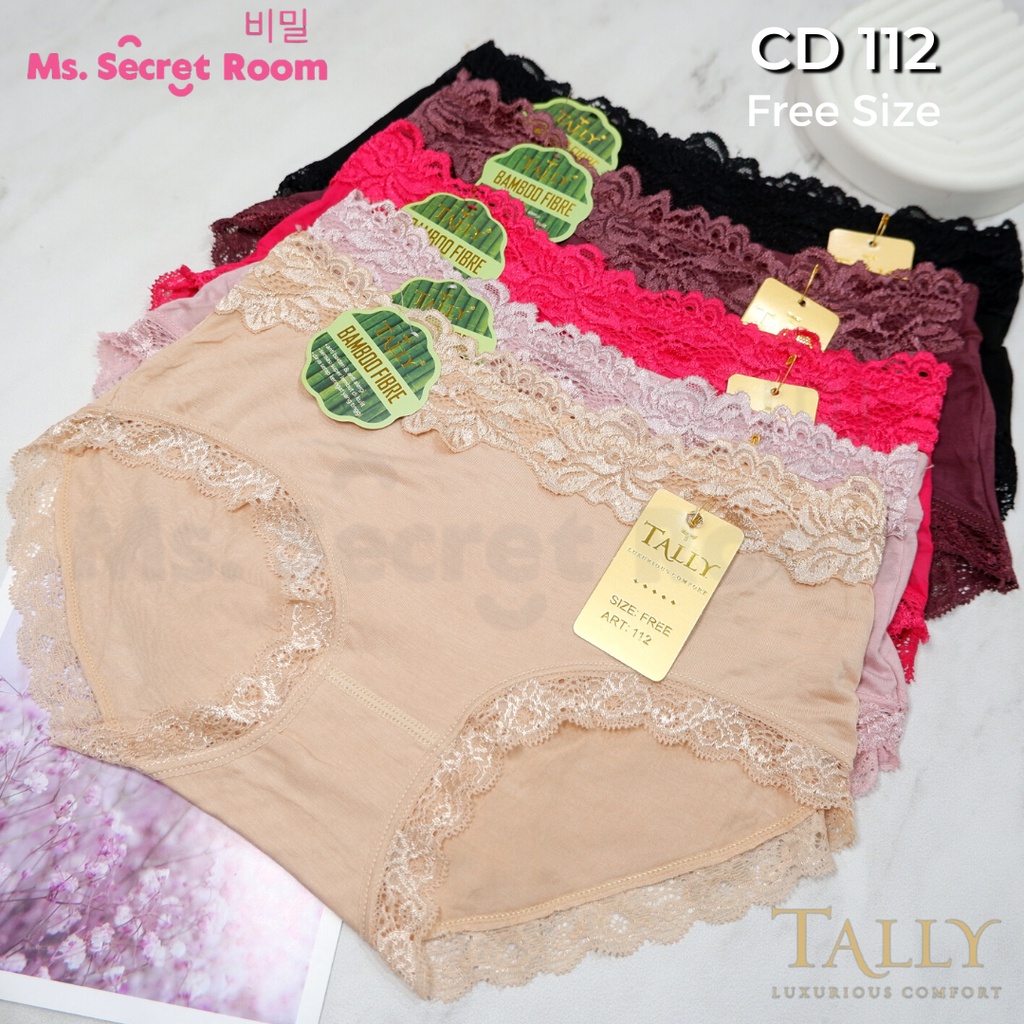 Jual TALLY CD 112 CELANA DALAM RENDA | BAHAN KATUN BAMBOO| FREE SIZE | FIT L | HIGH WAIST ...