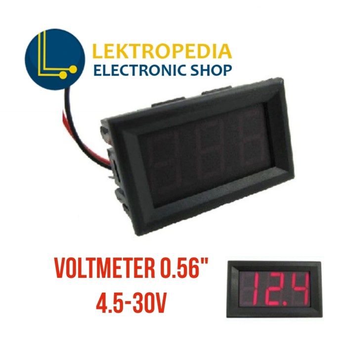 Jual Voltmeter Digital 0.56 inch 4.5v-30v 0,56 Kecil DC Volt meter 0.56inch | Shopee Indonesia