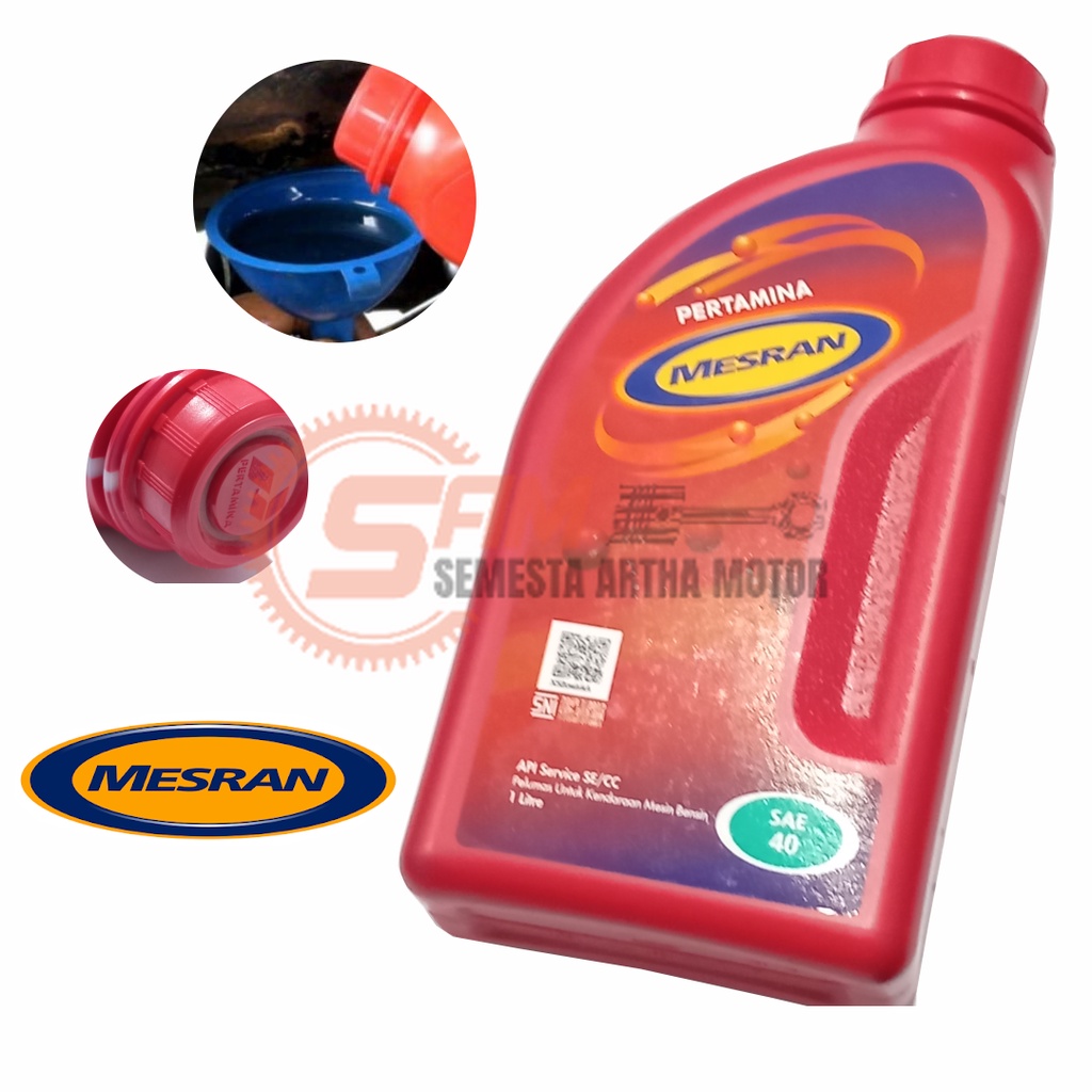 Jual Oli Mesin Pertamina Mesran Sae 40 1L Motor Sport Tiger Scorpio ...