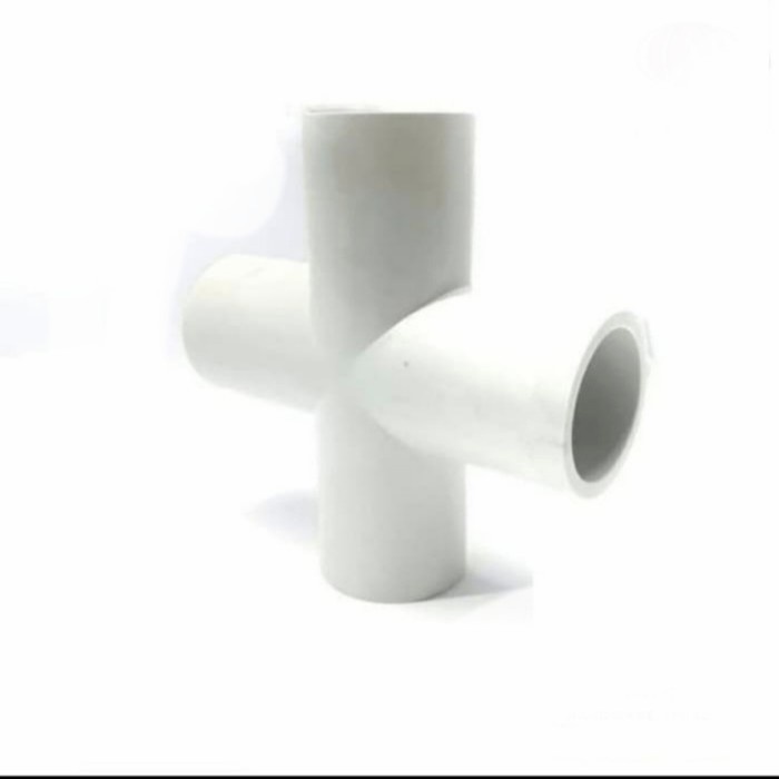 Jual DISKON SHOPEE/ sambungan fitting tee cross pipa pvc 4 way arah 1 ...