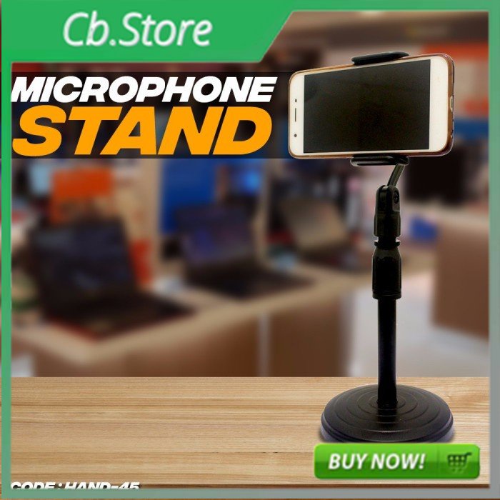Jual new standing mic-stand hp untuk youtuber dan vloger - hand-45 Best ...