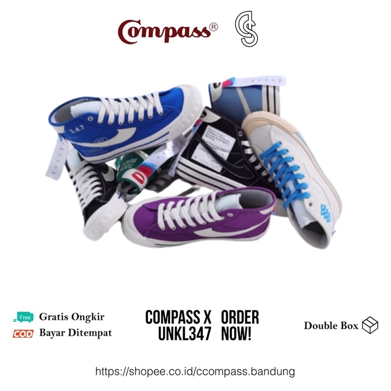 Jual [ORIGINAL]Sepatu Compass X UNKL347 High BRAND NEW | Shopee Indonesia