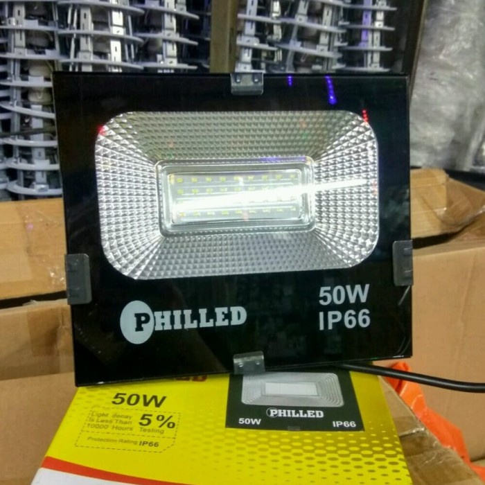 Jual LAMPU SOROT LED FLOOD LIGHT/LAMPU JALAN TEMBAK 50W PHILLED | Shopee Indonesia