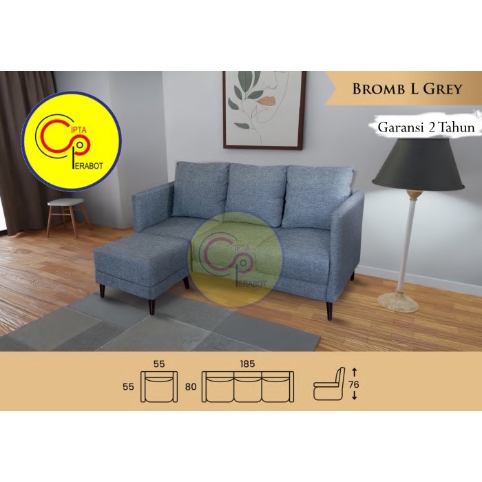 Jual Sofa Tamu Capital Bromb L Scandinavian Garansi 2 Tahun By Titov ...