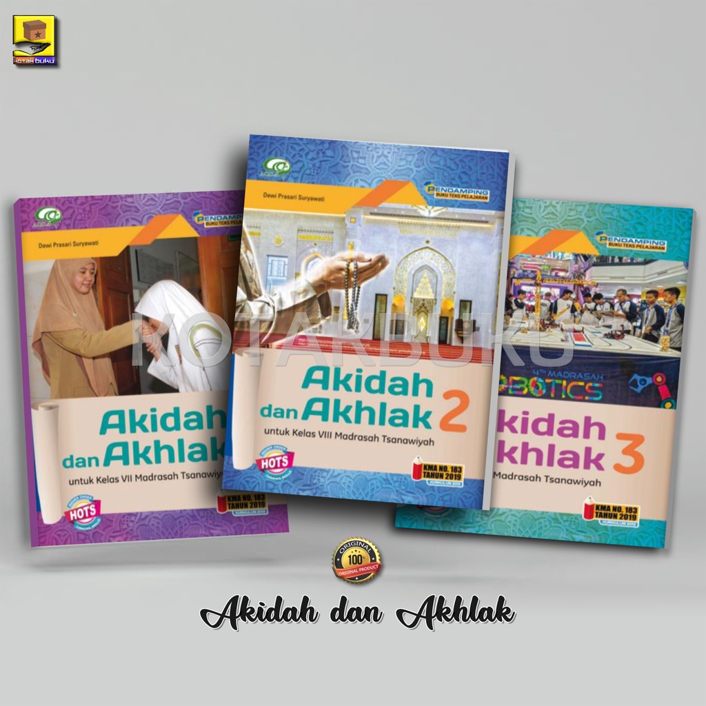 Jual Buku Akidah Dan Akhlak kelas 7 8 9 / Buku Akidah Akhlak SMP / Aqila KMA 183 - Tiga ...