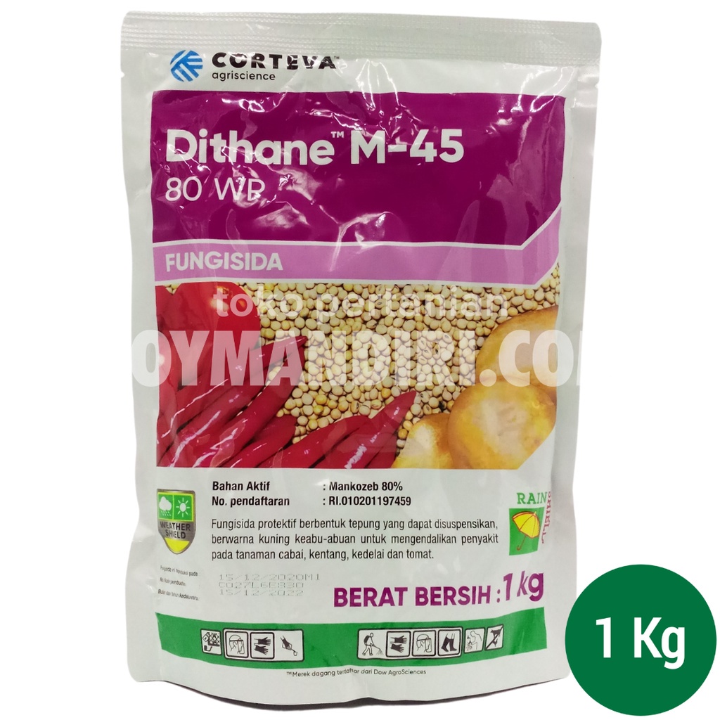Jual jenis FUNGISIDA PROTEKTIF DITHANE-M45 80 WP - 1 KG oke | Shopee ...