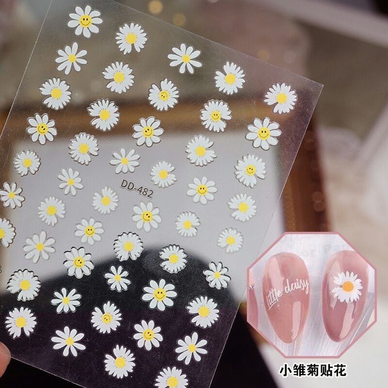 Jual NAIL STICKER SUN FLOWER STIKER KUKU BUNGA PUTIH MATAHARI SUMMER ...