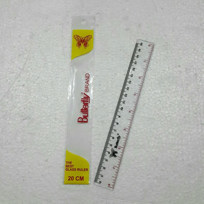 Jual Butterfly Penggaris 20cm - Penggaris Plastik Berkualitas untuk ...