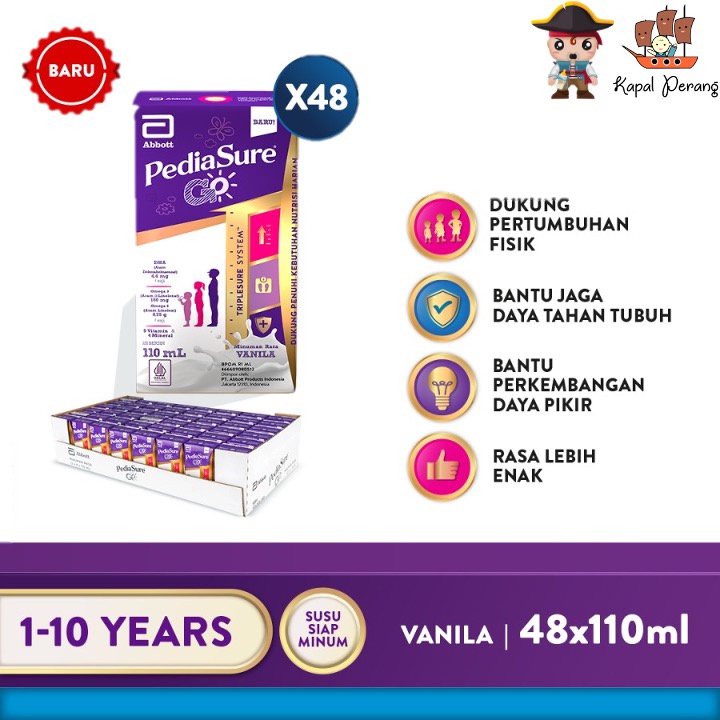 Jual Pediasure Go Vanila Susu UHT 48 x 110mL | Shopee Indonesia