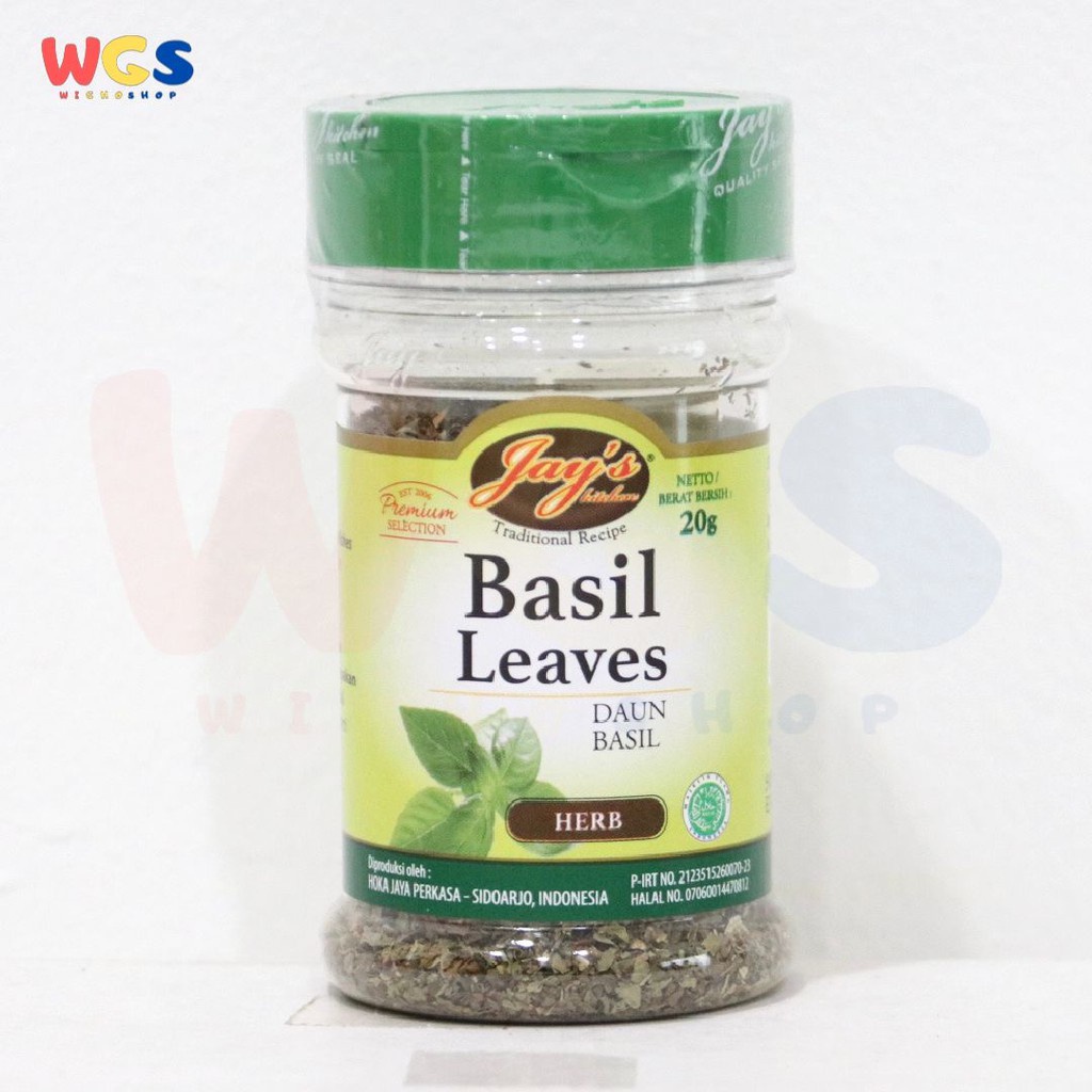 Jual Jay’s Kitchen Basil Leaves 20g – Daun Basil Kering Premium ...