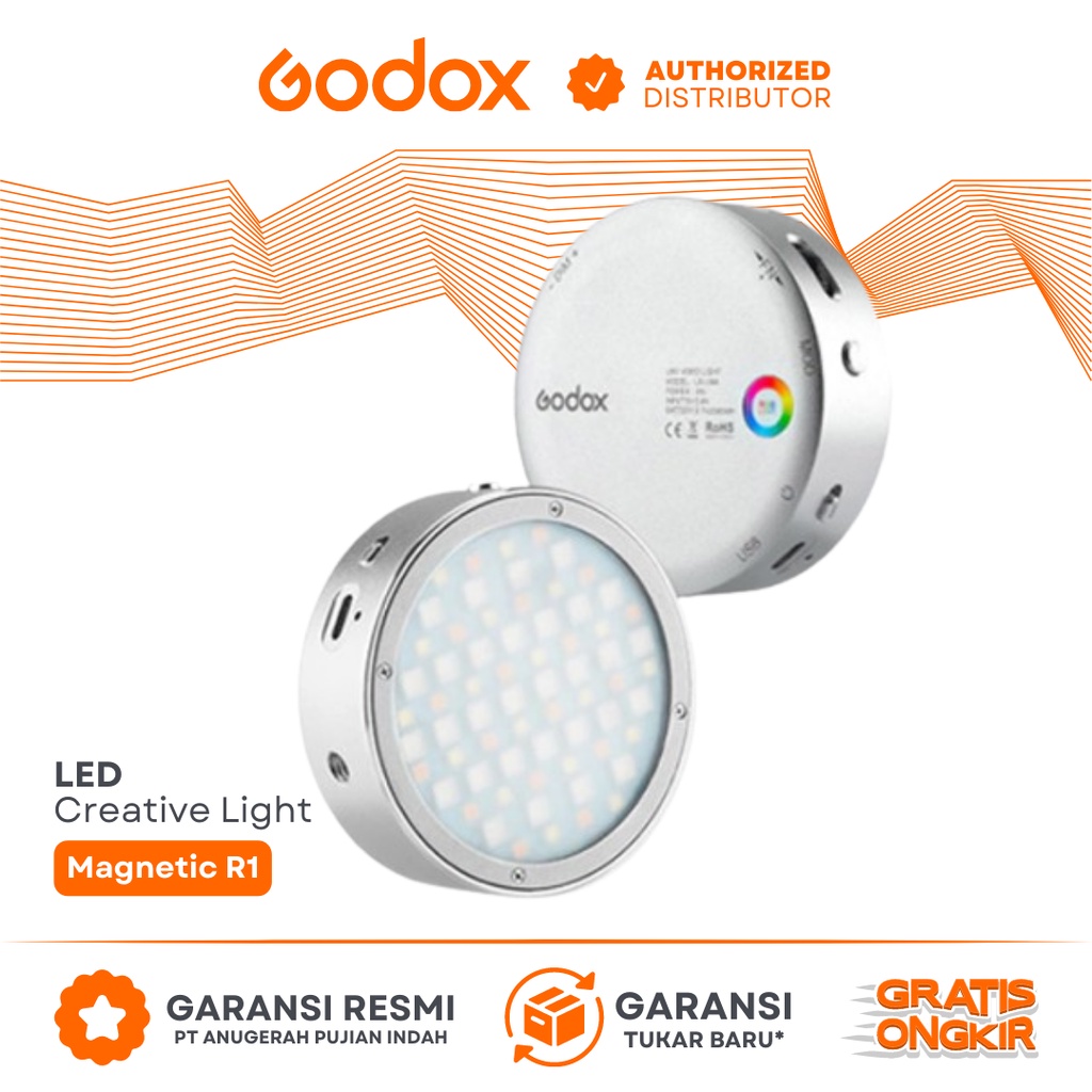 Jual Godox Led R1-RGB Magnetic Light / Lampu Studio Magnet R1-RGB ...