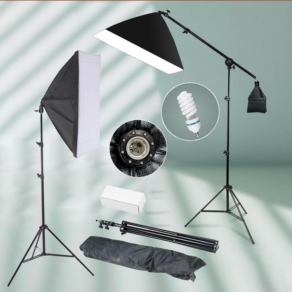 Jual PAKET TaffSTUDIO Softbox 50x70cm Lampu Studio Reflektor Boom Arm ...