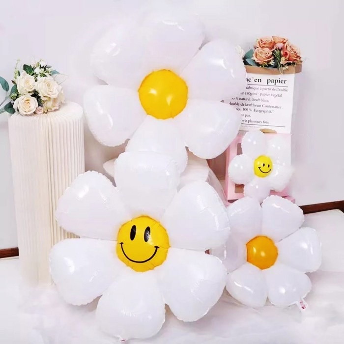 Jual Balon Foil Karakter Bunga Smile Sunflower Daisy Ukuran Jumbo ...