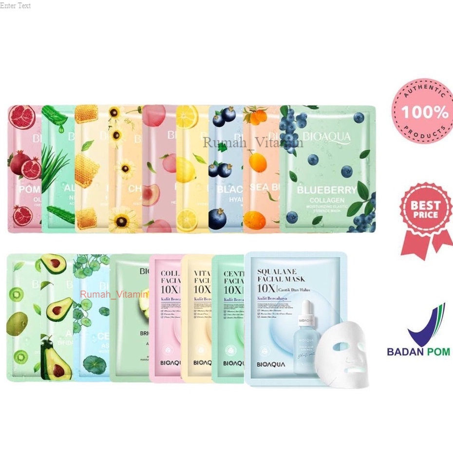 Jual BIOAQUA Sheet Mask Master Series || Plant || Flowers || Fruit ...
