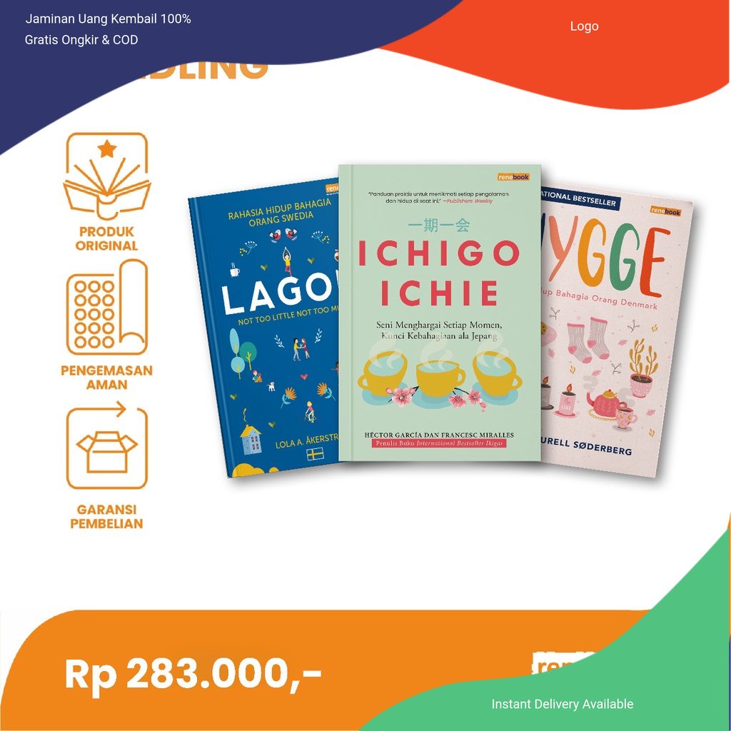 Jual Buku PAKET BUNDLING: BUKU LAGOM + Buku Ichigo Ichie + Buku Hygge ...