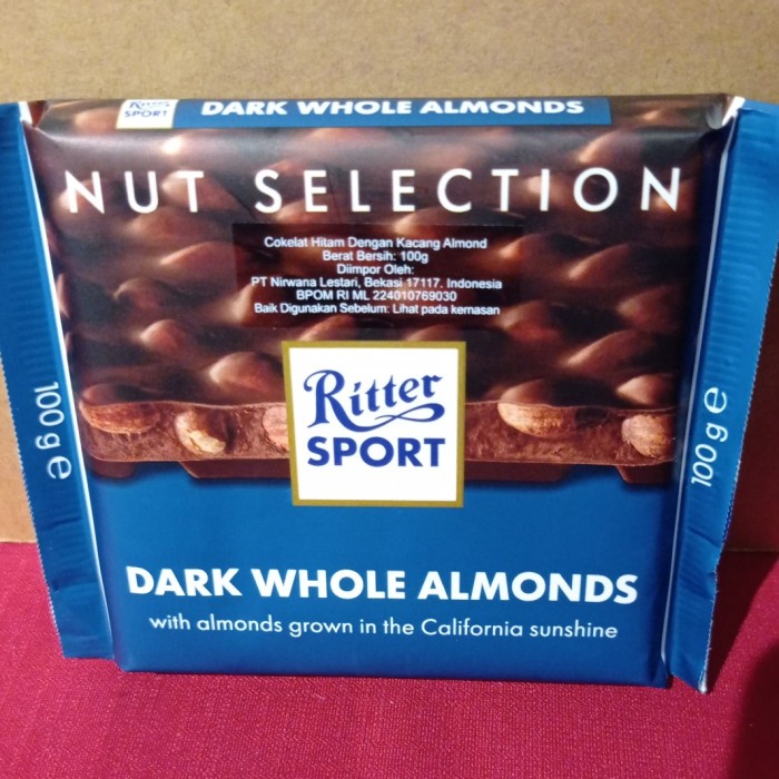 Jual Ritter Sport Nut Sellection Dark Whole Almonds 100 gr | Shopee ...