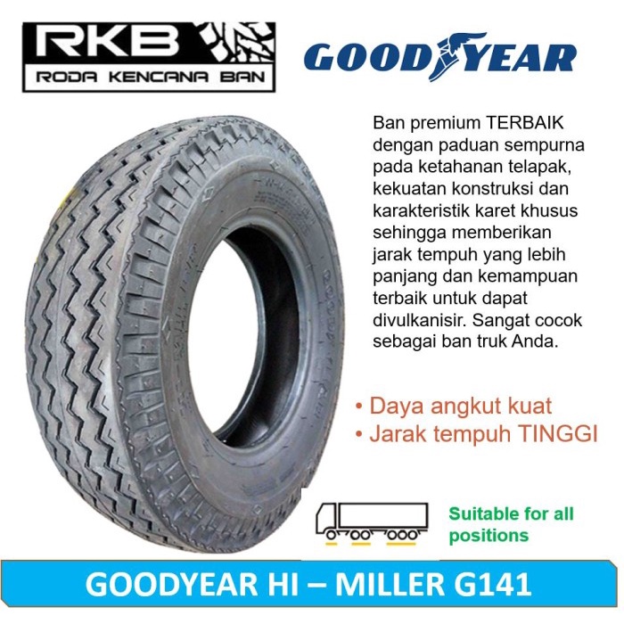 Jual PROMO BAN TRUK BUS ENGKEL 700-16 Goodyear G141 HiMiller 7.00 x 16 14PR | Shopee Indonesia