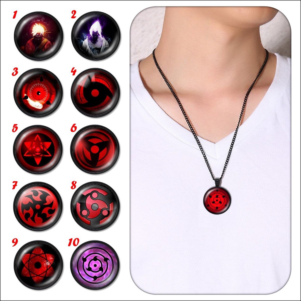 Jual [EZ Art] KALUNG RANTAI HITAM LIONTIN NARUTO MATA SHARINGAN ...
