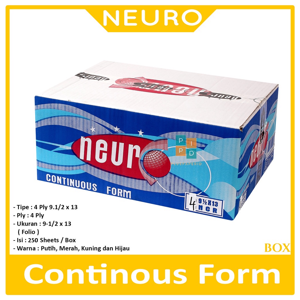 Jual NEURO - Continous Form 4 Ply 9 1/2 x 13 ( FOLIO ) Ncr - Box ...