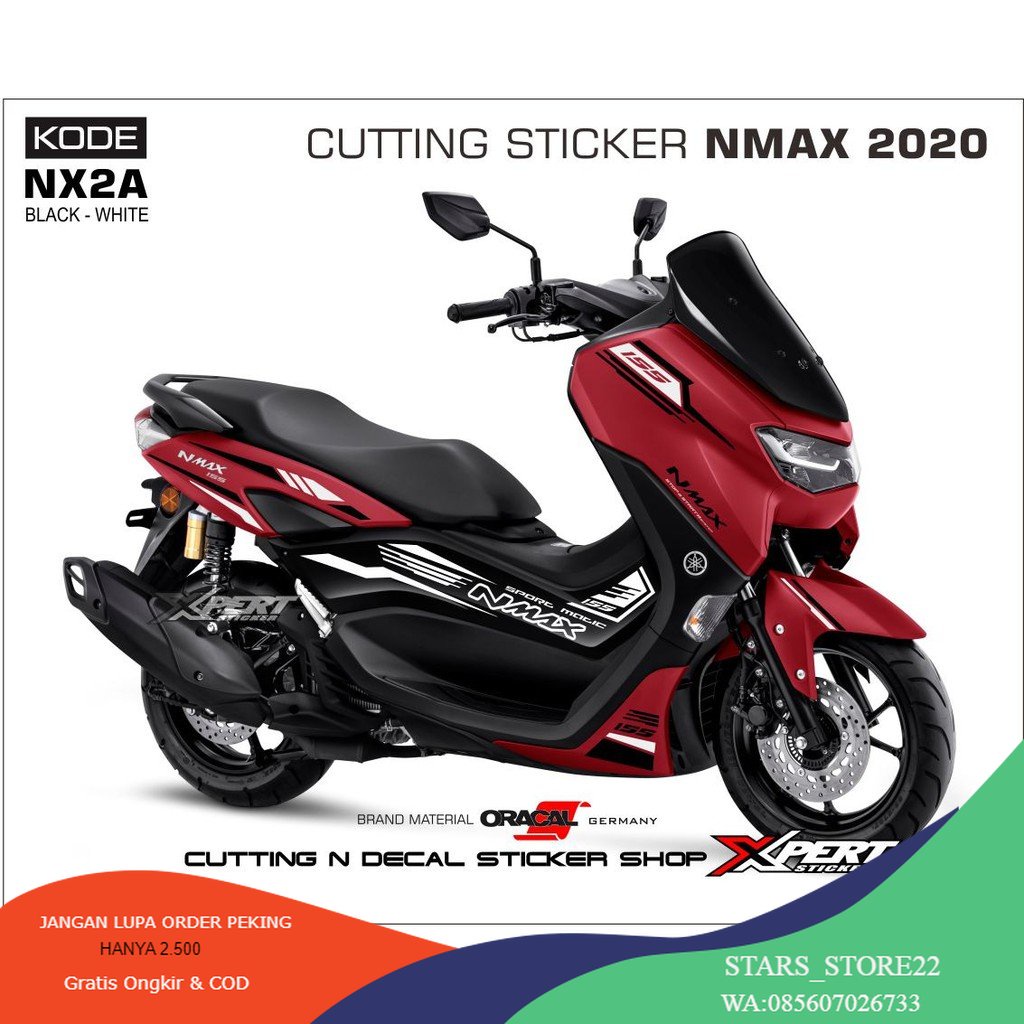 Jual (PREMIUM) Striping Cutting Sticker YAMAHA NMAX 2018 - 2023 SPORTY ...