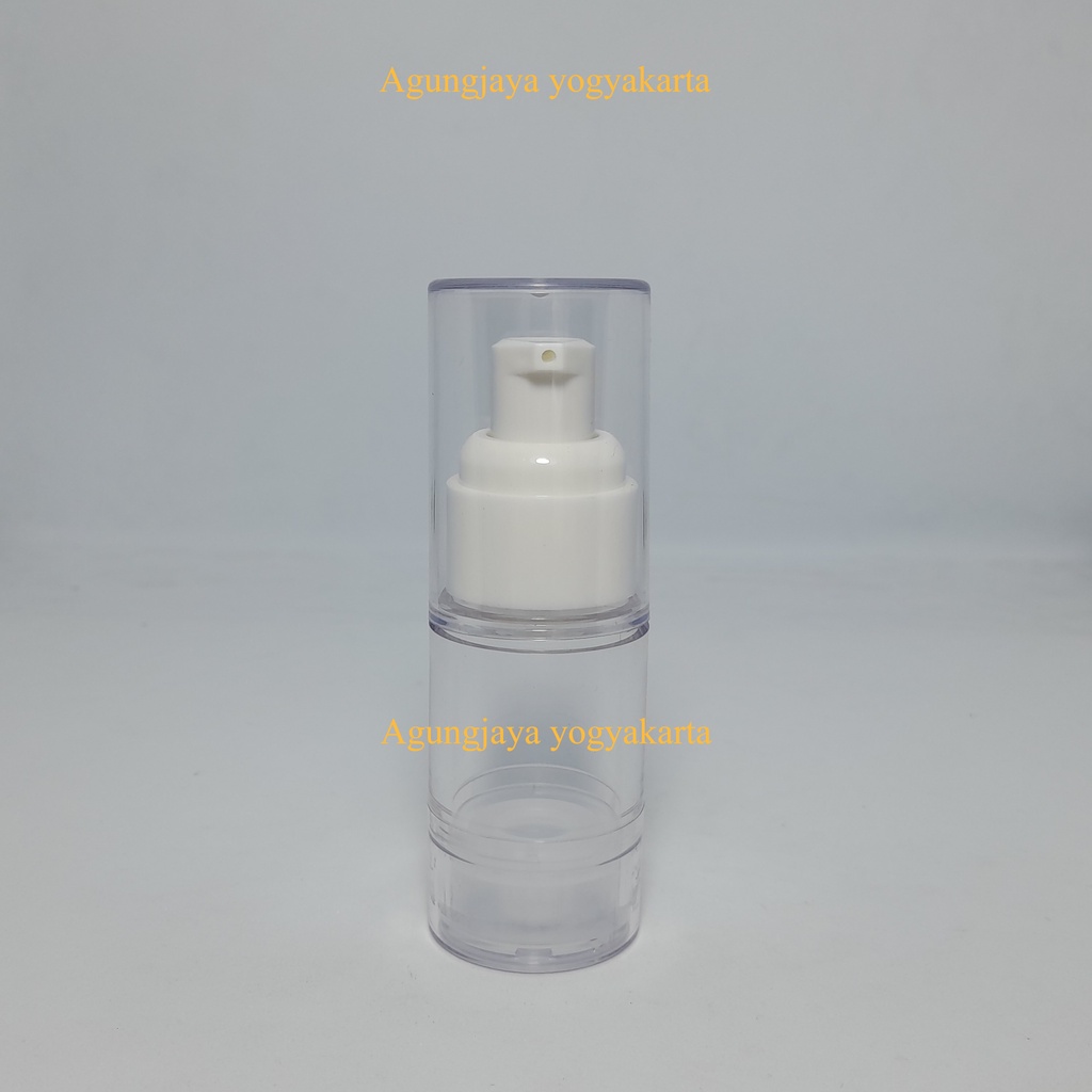 Jual Botol Airless 15 Ml Natural Putih + Ttp / Botol Acrilic / Airless ...