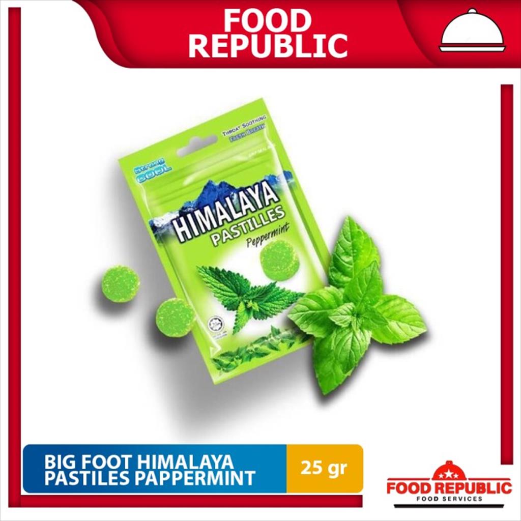 Jual Big Foot Permen Himalaya Pastilles Peppermint 25 Gr Pastiles Rasa ...
