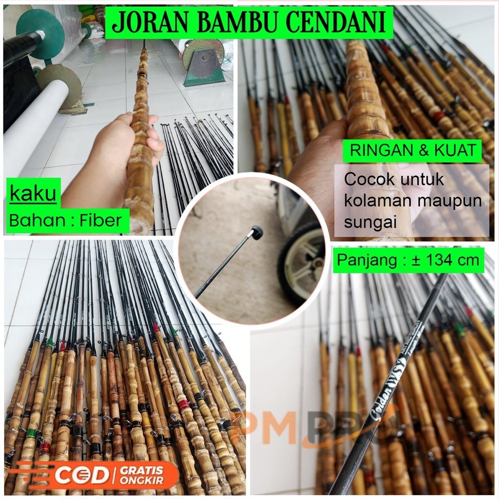Jual Joran Fiber Solid Gagang Bambu Cendani / Gayahan Pancing Ikan Gabus Wader Mas Lele Bawal ...