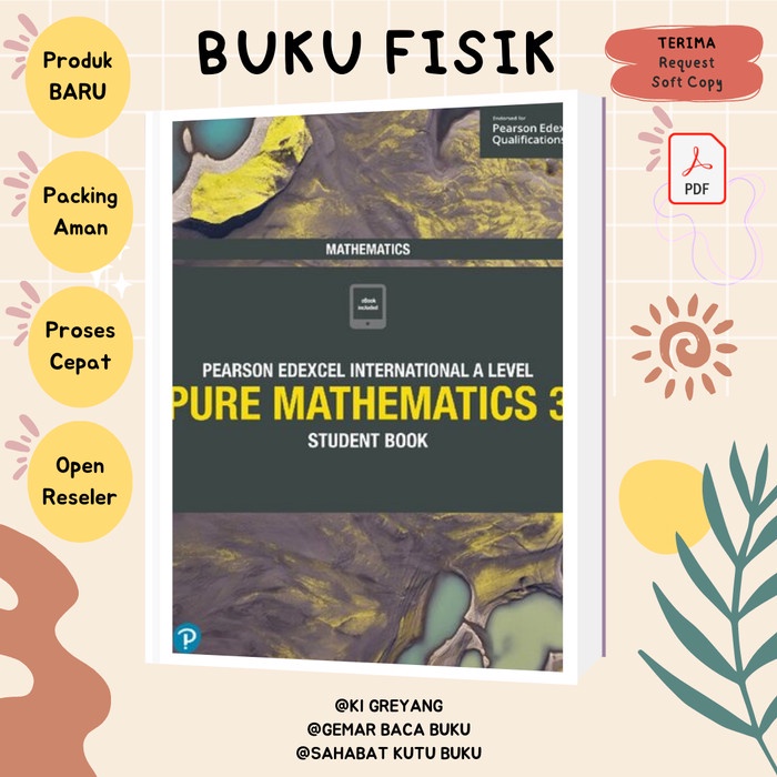 Jual BUKU PEARSON EDEXCEL INTERNATIONAL A LEVEL MATHEMATICS PURE MATHEMATICS 3 | Shopee Indonesia