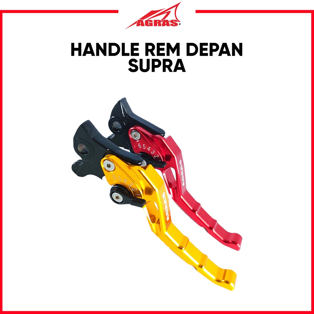 Jual Agras Handle Rem Setelan SUPRA MERAH Tuas Rem Depan GOLD ...