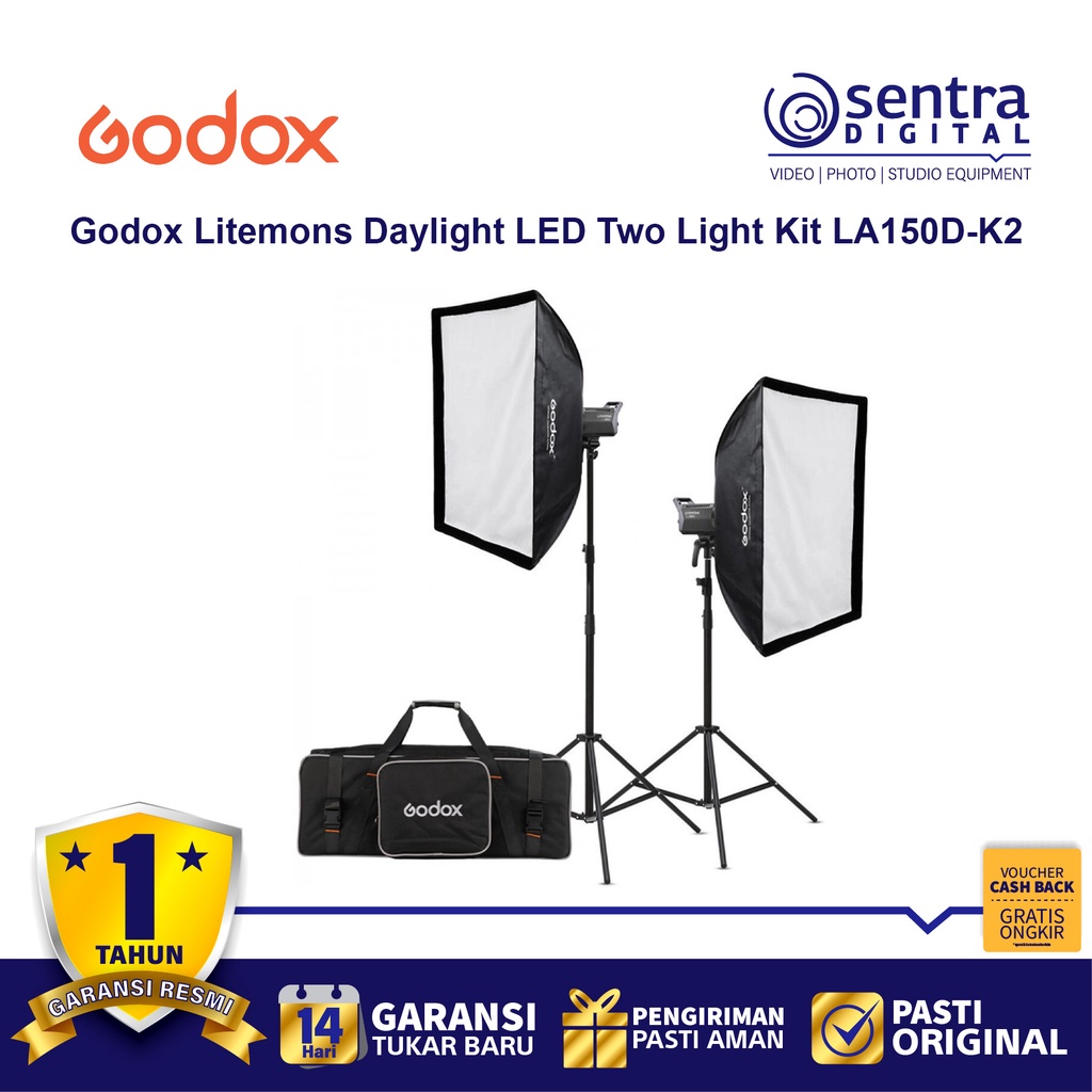 Jual Godox Litemons LA150D-K2 Kit Daylight LED ( 2 Continuous Light ...