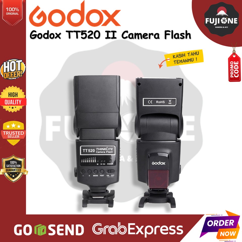Jual Godox TT520 II Camera Flash + Trigger | Shopee Indonesia